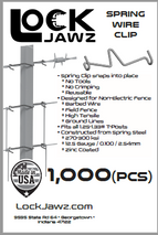 Spring Wire Clips for T-Posts | Barbed Wire & Livestock Panels | LockJawz
